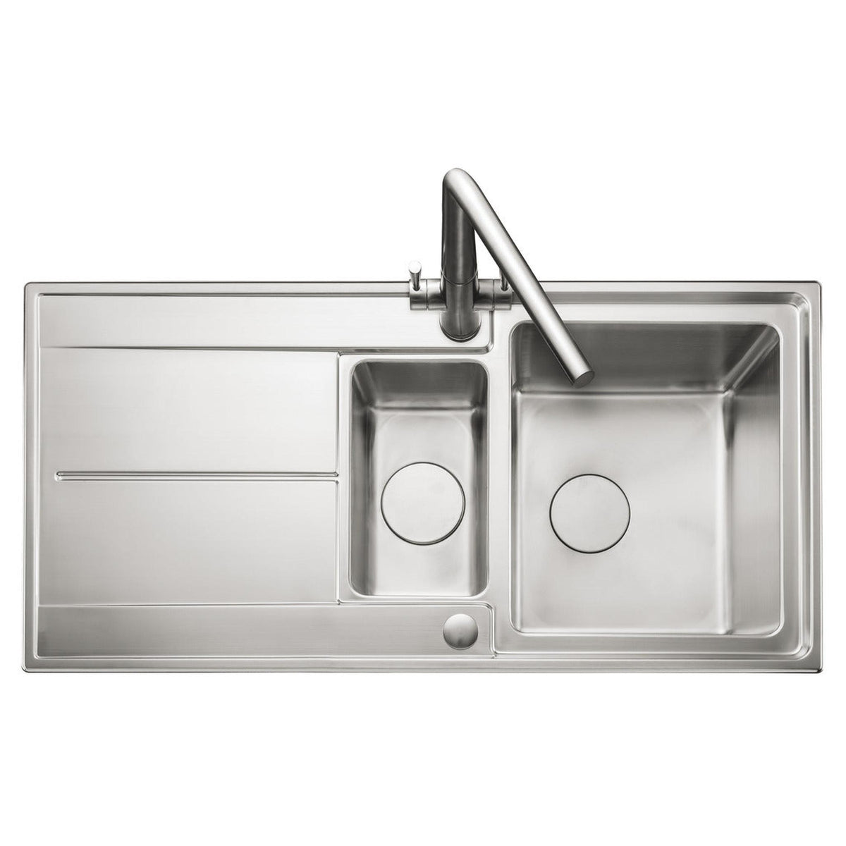 Rangemaster Arlington 1.5 Bowl Inset Kitchen Sink & Drainer in Soft Br ...