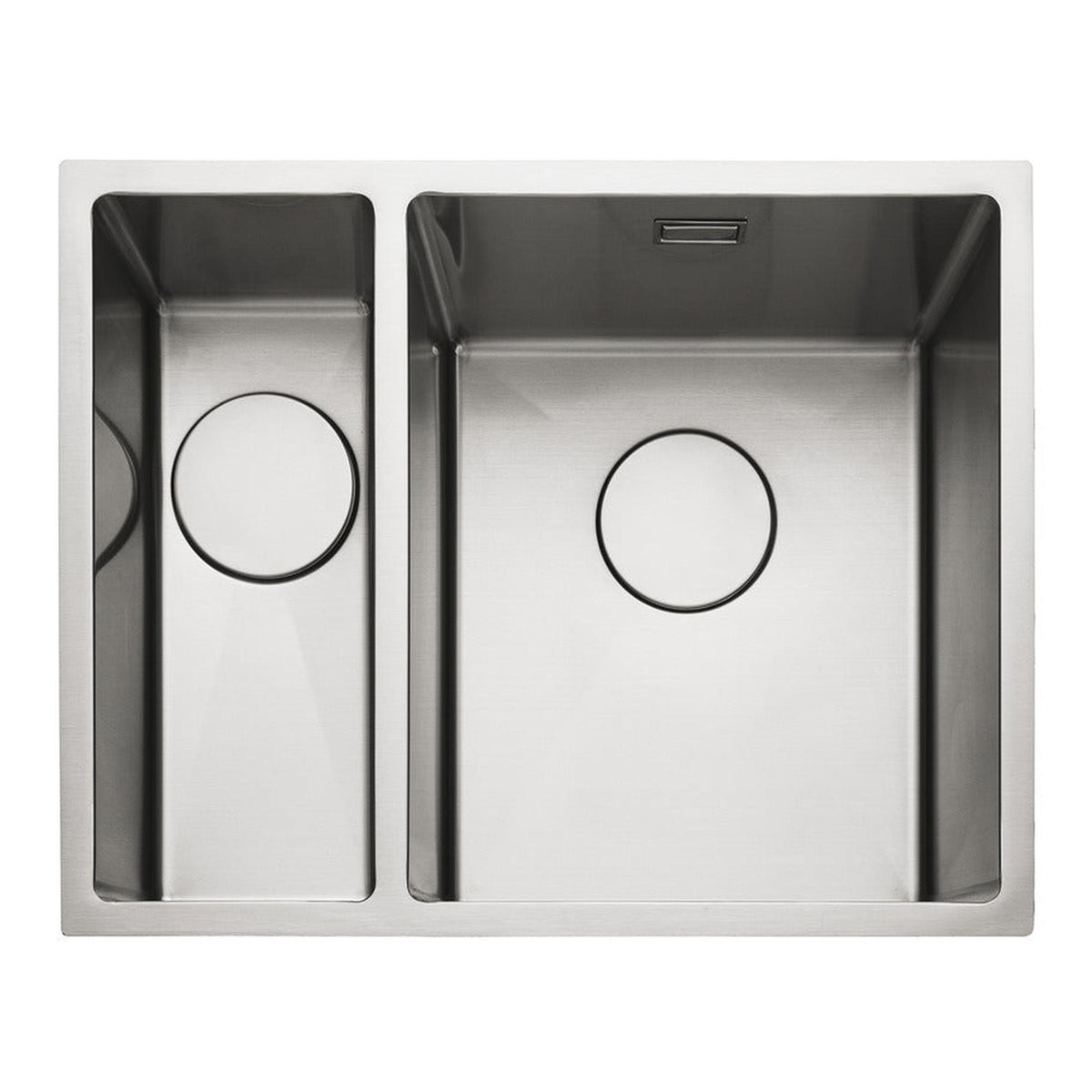 Rangemaster Kube Inset Mount One and Half Bowl Stainless Steel Kitchen ...