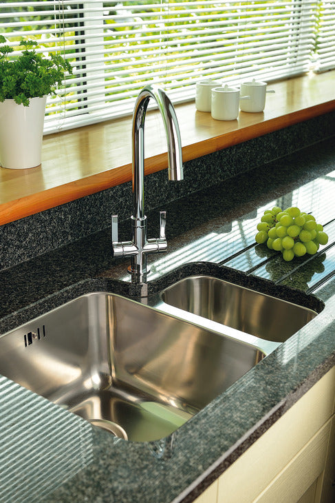 Abode Pico C-Spout Mixer Tap With Dual Lever – The Tap Collection